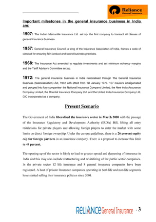 Reliance general ins | DOC
