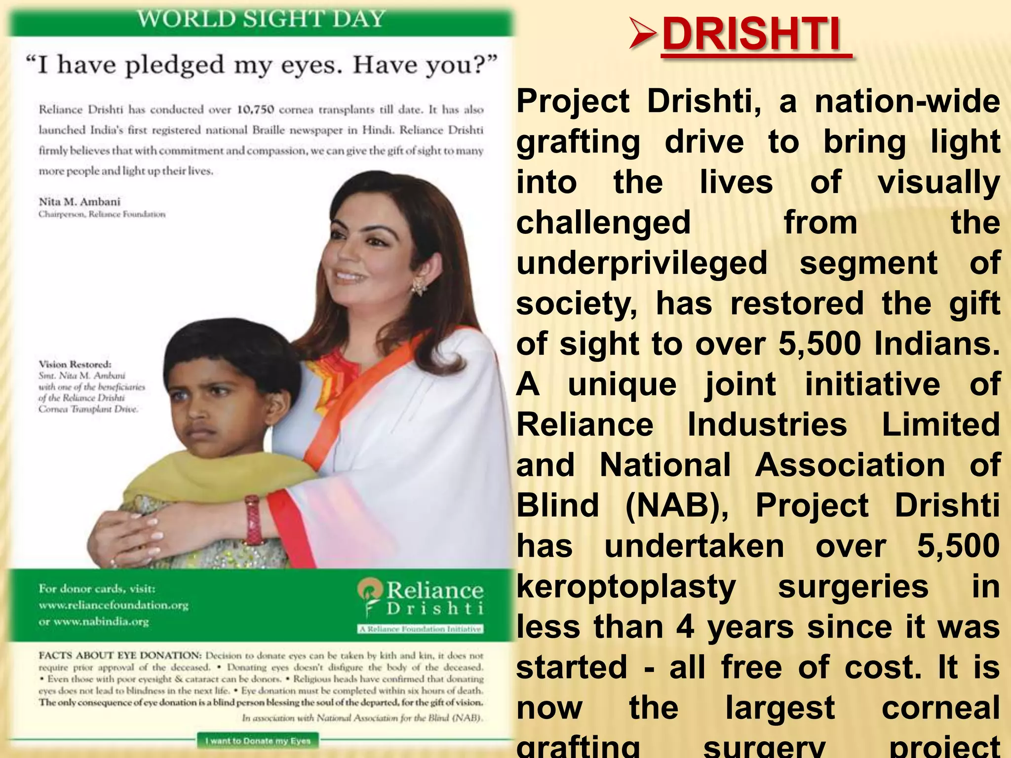 Reliance industries csr | PPTX