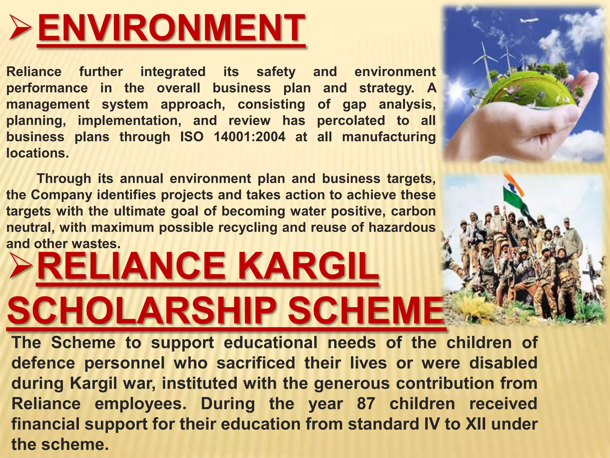 Reliance industries csr | PPTX