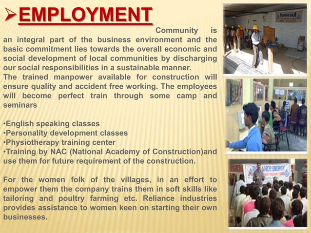 Reliance industries csr | PPTX