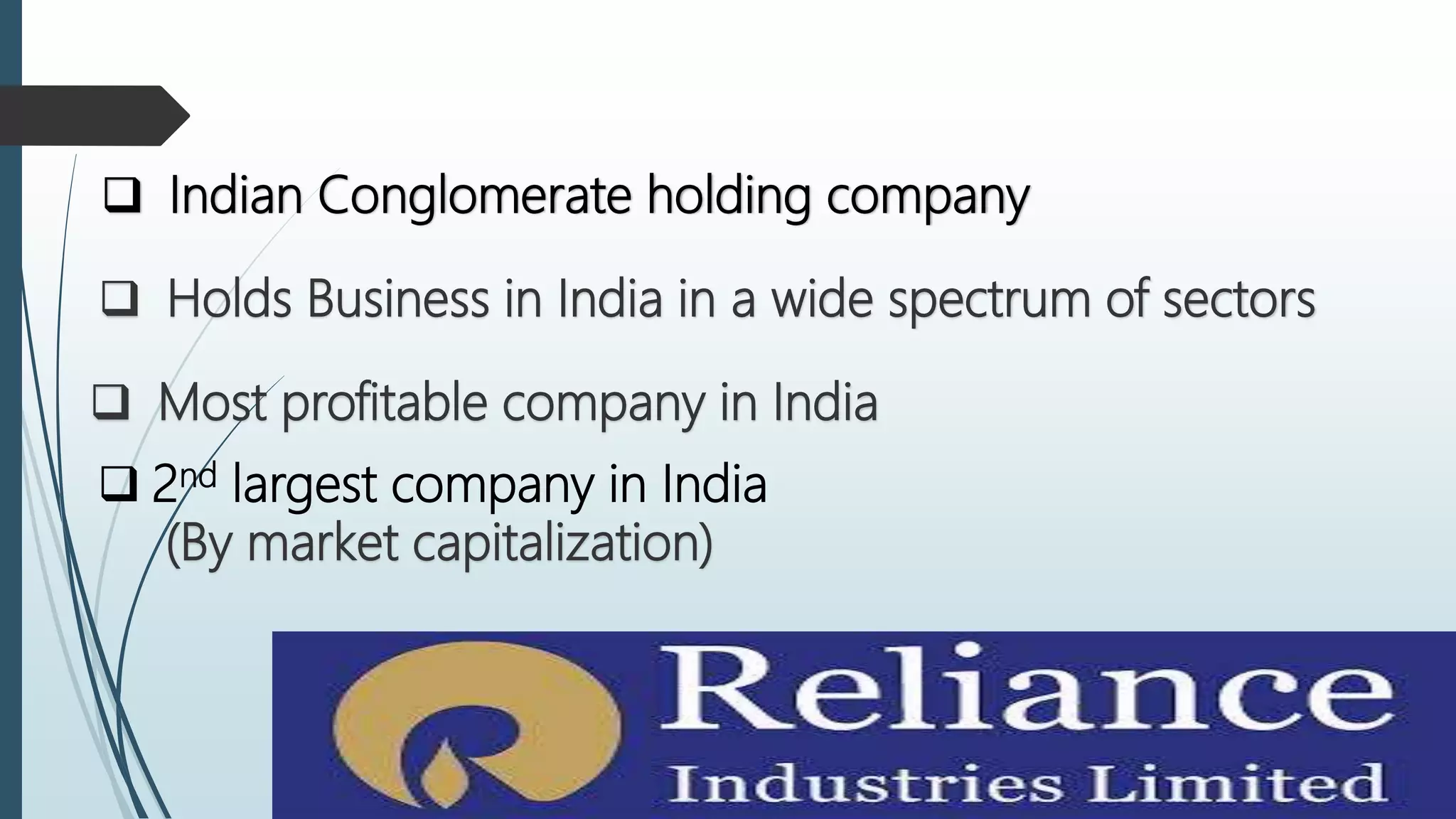 Reliance industries limited ppt | PPTX