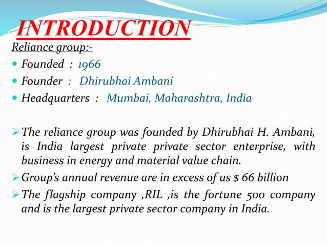 Reliance industries ltd. | PPTX