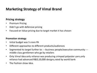 Reliance industries Marketing analysis Project | PPTX