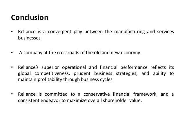 Reliance industries Marketing analysis Project