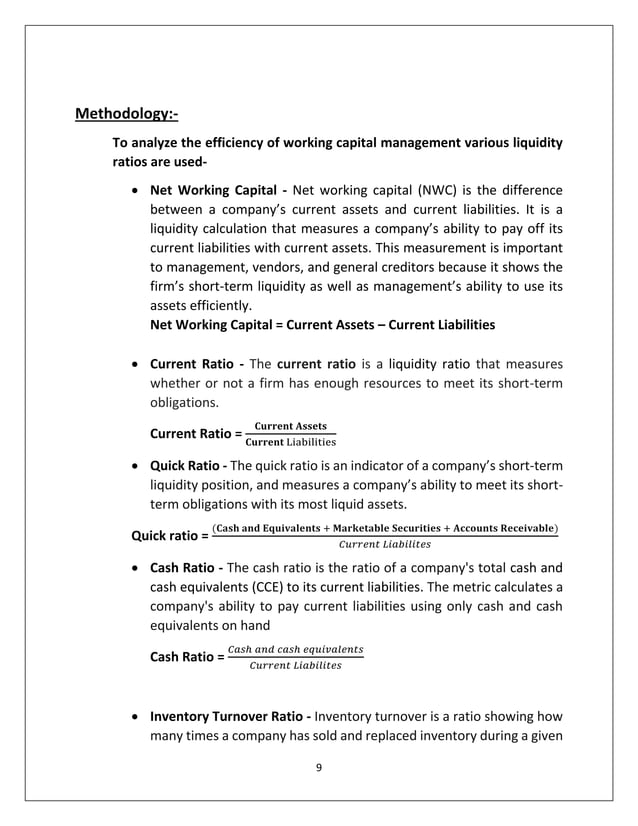 Reliance industries working capital project | PDF | Business Accounting ...