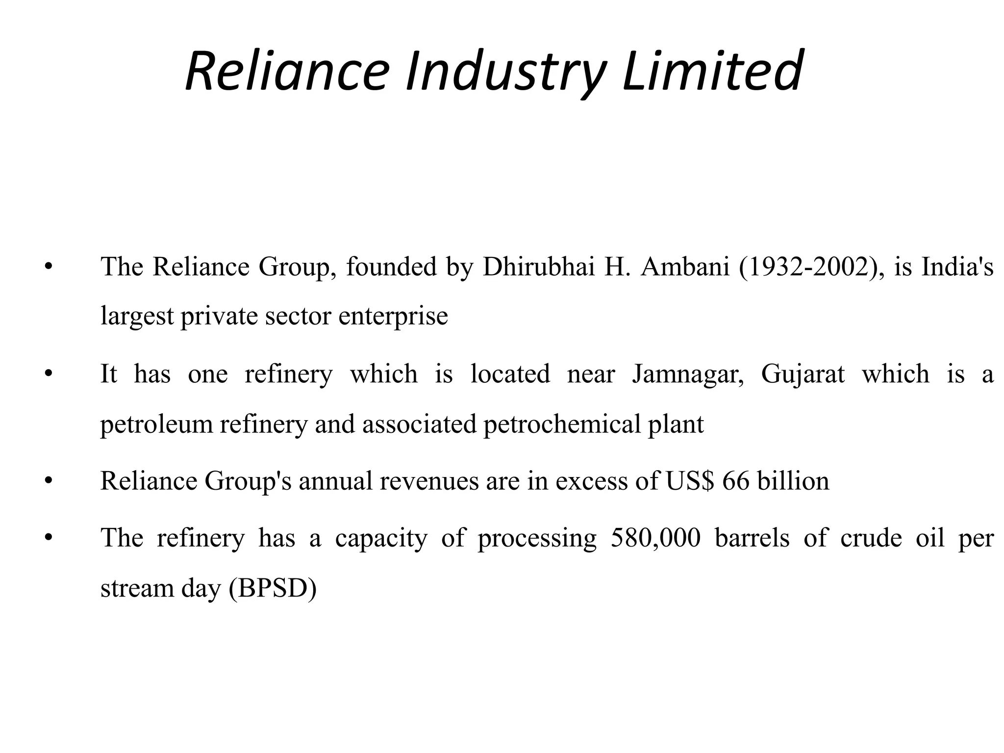 Reliance industry limited | PPTX