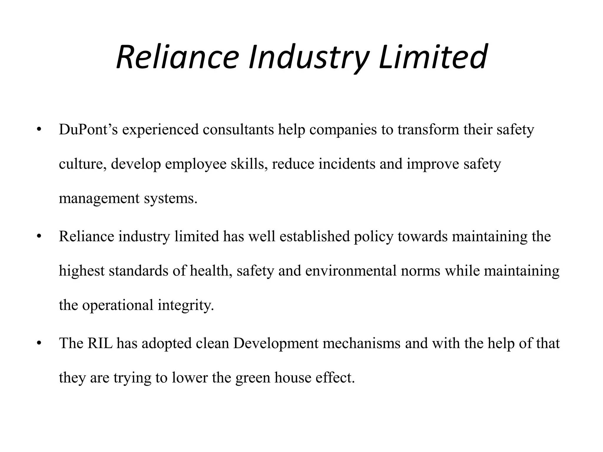 Reliance industry limited | PPTX