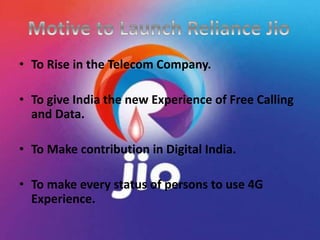 Reliance jio | PPTX | Telecommunications Industry | Industries