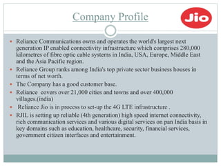 Reliance jio on 4 g | PPT