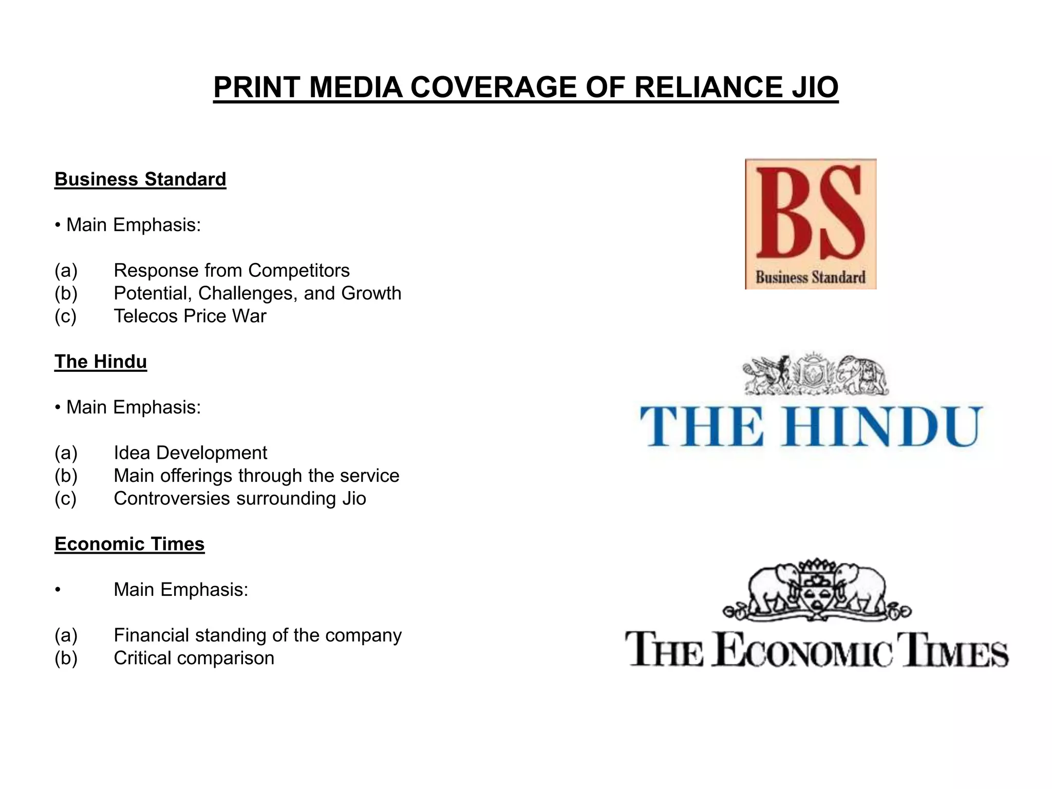 Reliance Jio - Perception Management Analysis | PPTX