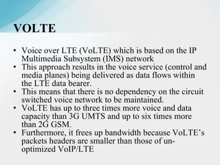 Volte and LTE technology (Reliance Jio) | PPTX
