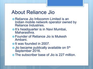 Reliance jio | PPTX