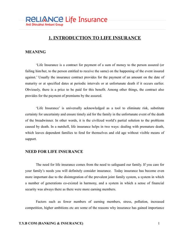 Reliance life insurance | RTF | Life Insurance | Insurance