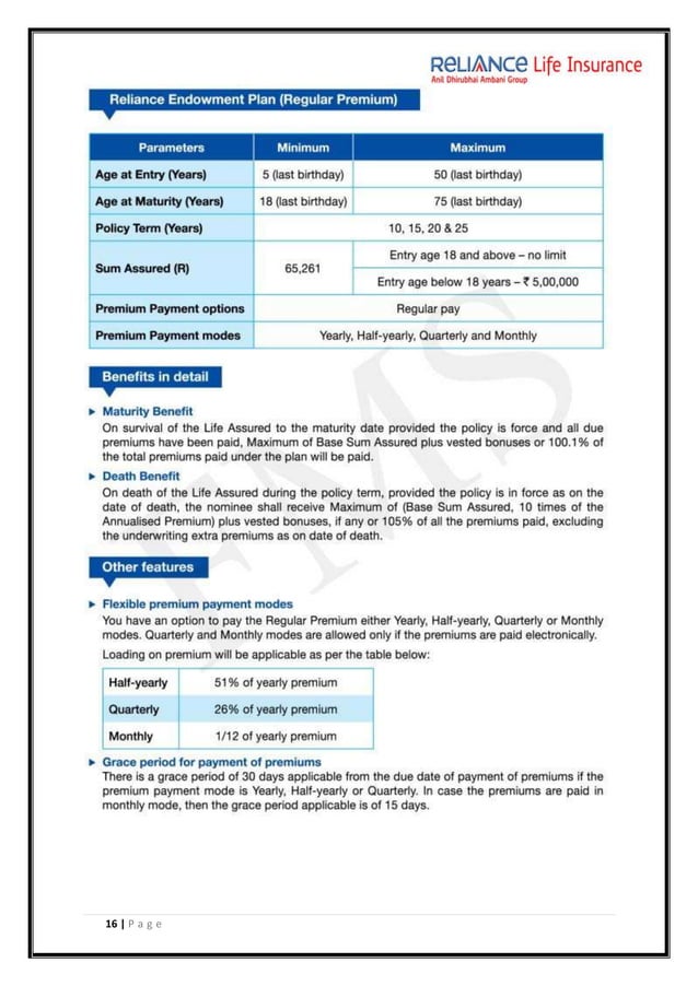 Reliance life insurance project | PDF | Life Insurance | Insurance