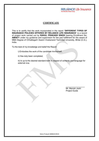 Reliance Life Insurance