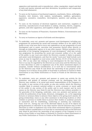 Reliance memorandum of association | PDF