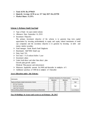 Reliance Mutual Fund | DOCX