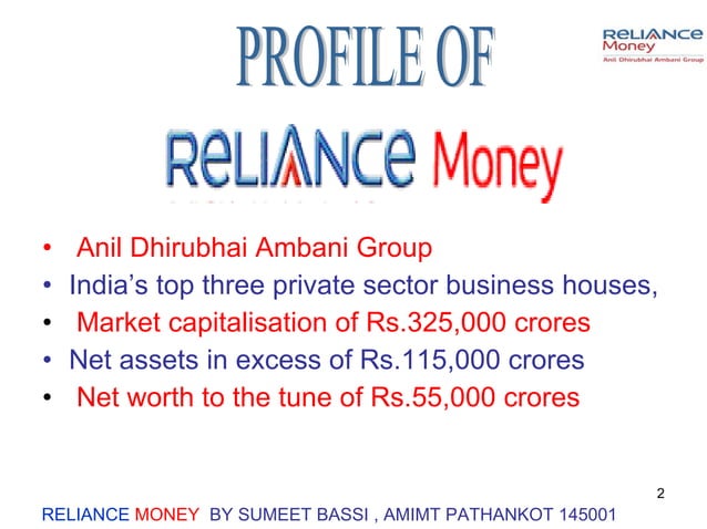 Reliance Money mumbai | PPT