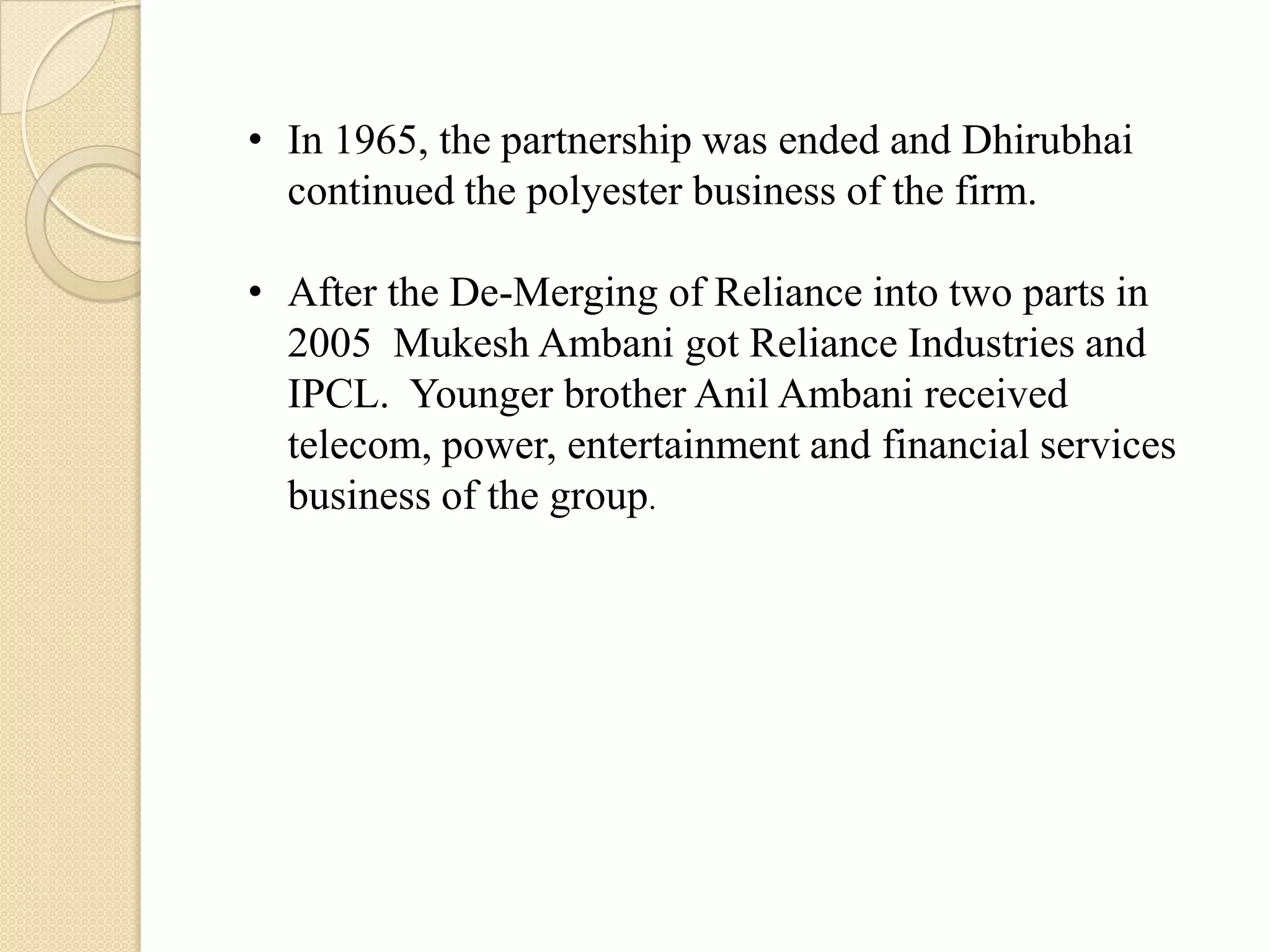 Reliance presenation, Full company Profile, History and Future | PPTX