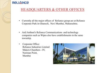 Reliance presenation, Full company Profile, History and Future | PPTX