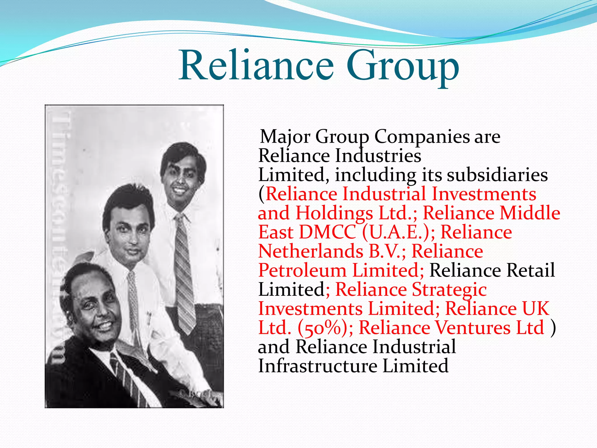 Reliance presentation | PPTX