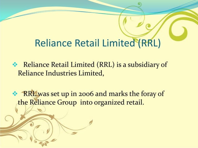 Reliance presentation | PPTX