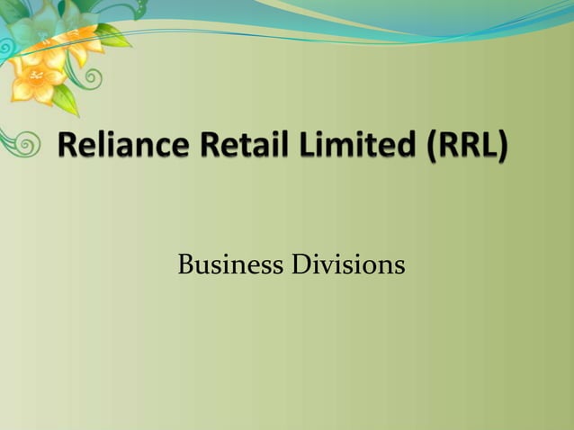 Reliance presentation | PPTX