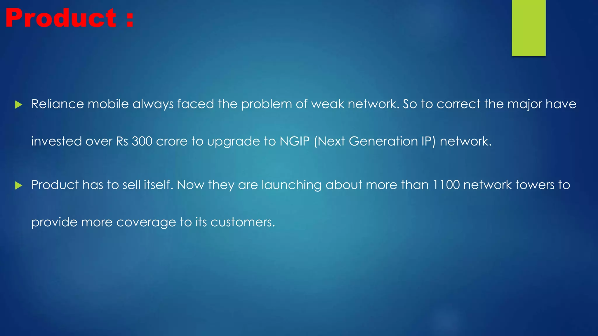 Reliance presentation | PPT