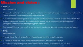 Reliance presentation | PPT