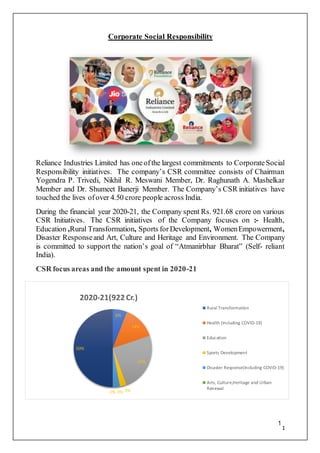 Reliance report group 18 | DOCX | Business | Business and Finance