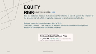 Reliance’s Risk Management Framework.pptx | Currencies | Economy