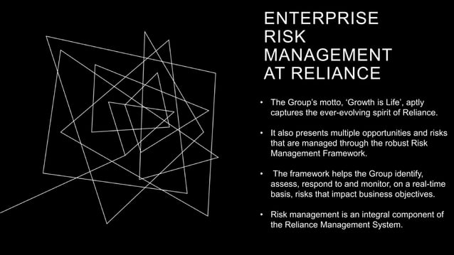 Reliance’s Risk Management Framework.pptx | Currencies | Economy