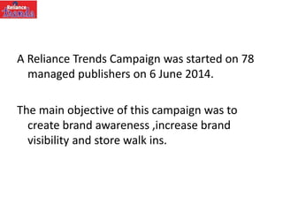 Reliance trends | PPTX
