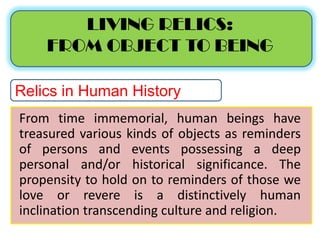 Relics of jbdls powerpoint | PPTX