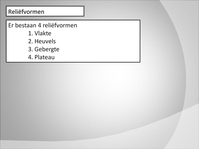Relief en reliefvormen | PPT