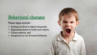 Warning Signs of Mental illness in Children - Relief India Trust | PPT