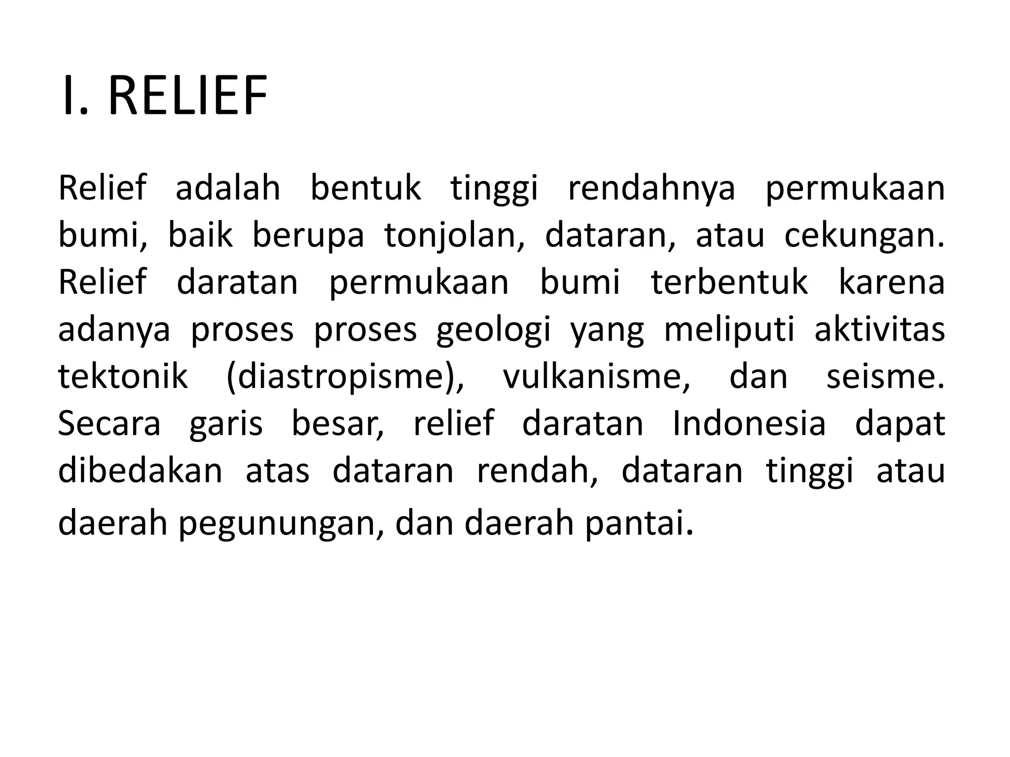 Bentuk -bentuk Relief di indonesia | PPTX