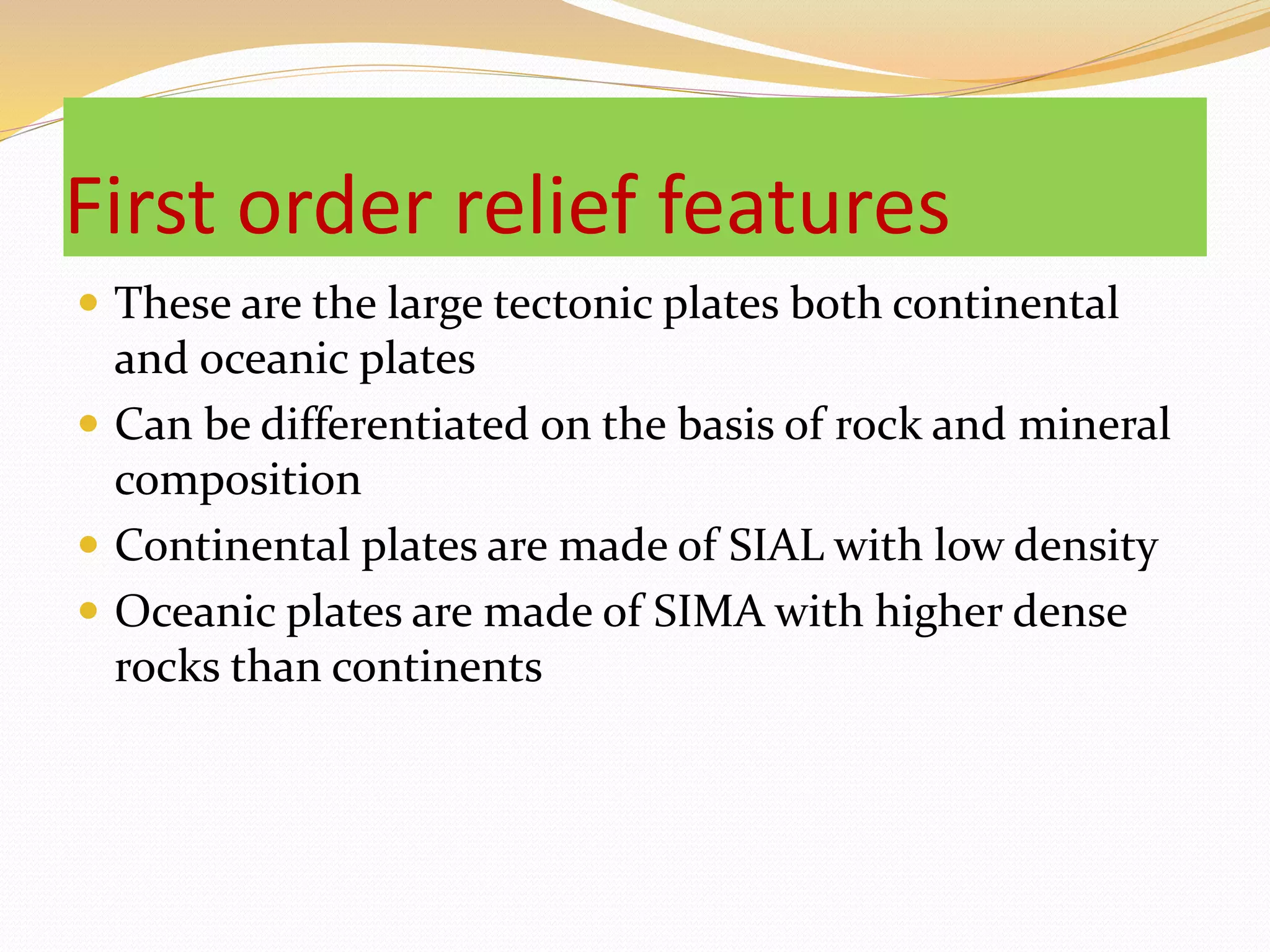Relief orders of the earth | PPTX