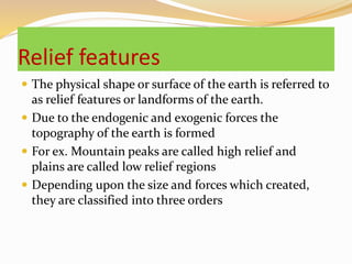 Relief orders of the earth | PPT