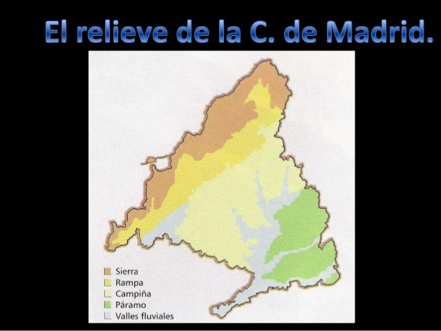 El relieve en el mapa de la comunidad de madrid mudo - Imagui