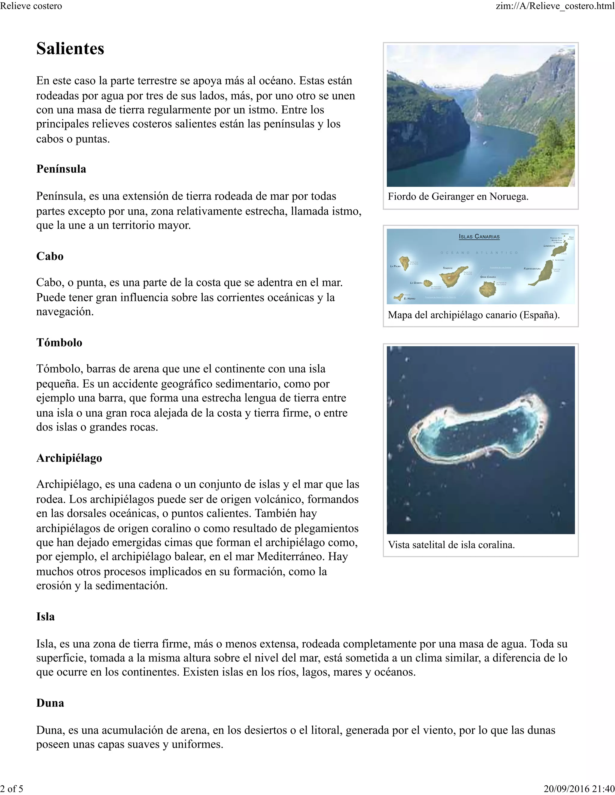 Relieve costero | PDF