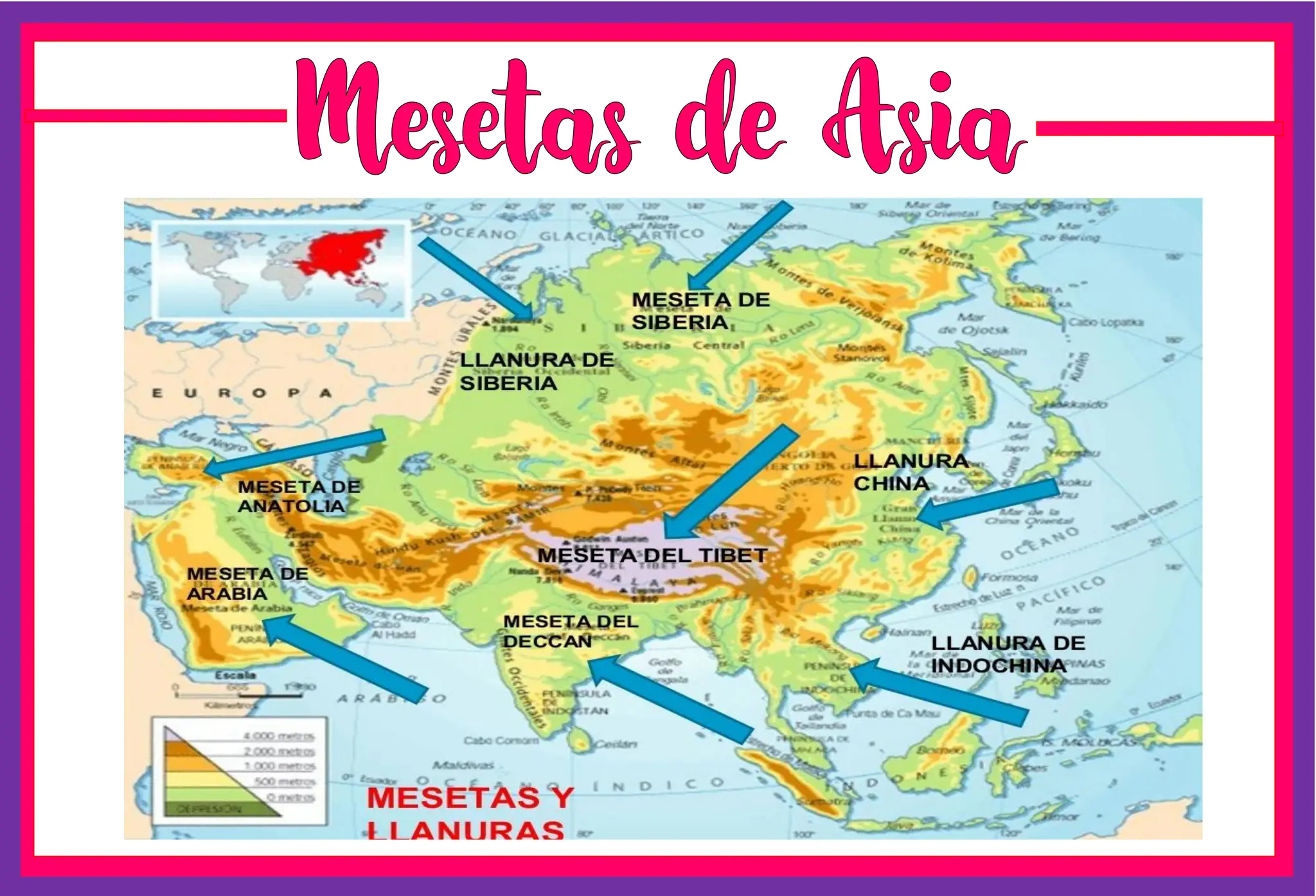 Mapa De Relieve Del Suroeste De Asia Mapa Topográfico América Del