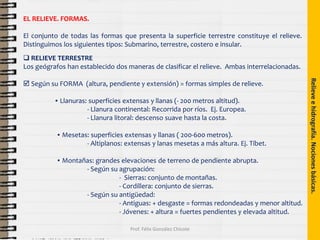 RELIEVE E HIDROGRAFÍA. NOCIONES BÁSICAS. | PDF