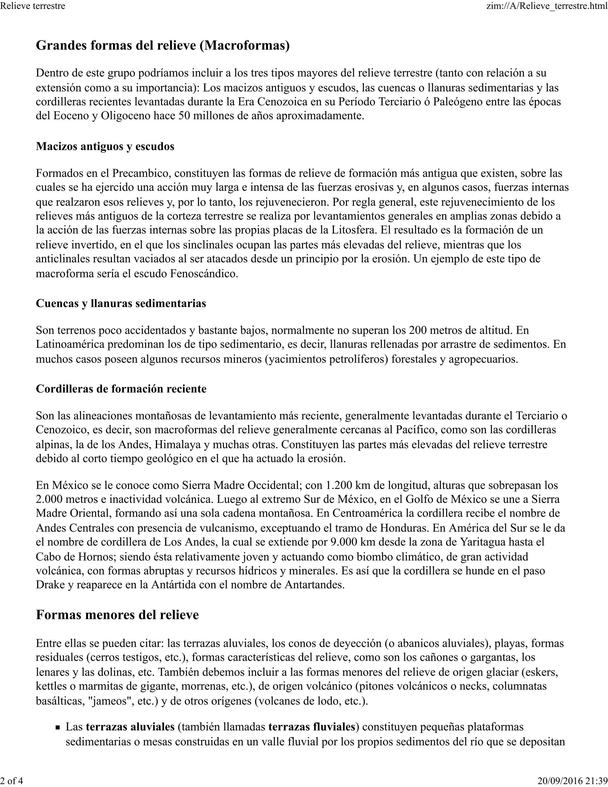 Relieve terrestre | PDF