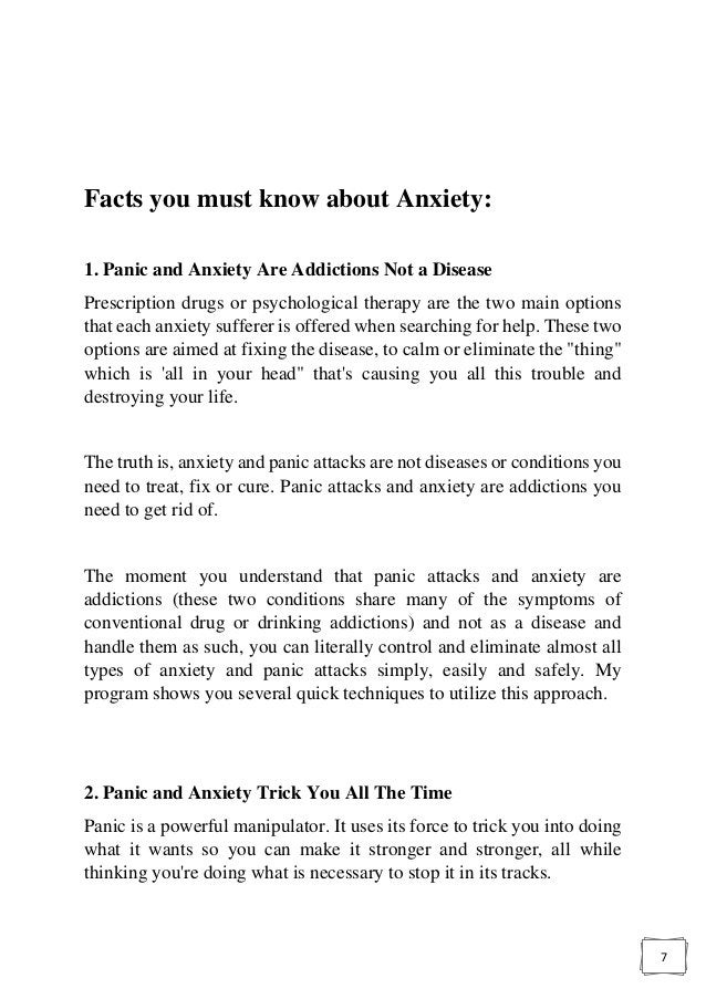 Immediately relieve yourself from anxiety and panic attacks | PDF