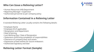 Relieving Letter Format: Easy Steps to Follow | PPTX