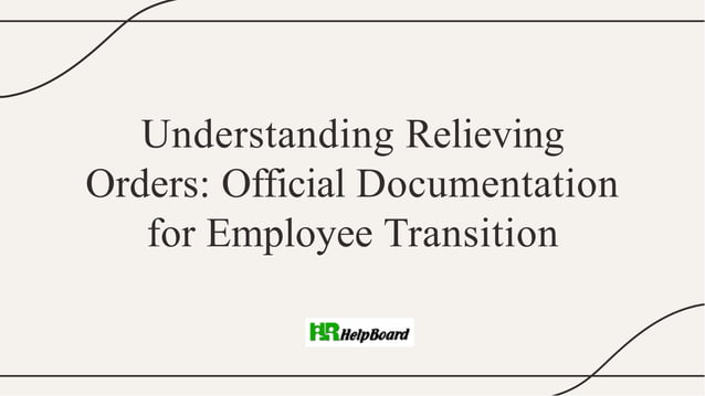 Relieving Order, Relieving Order Format and Sample | PPTX
