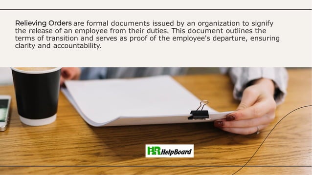 Relieving Order, Relieving Order Format and Sample | PPTX