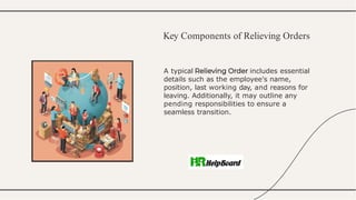 Relieving Order, Relieving Order Format and Sample | PPTX