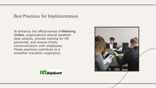 Relieving Order, Relieving Order Format and Sample | PPTX